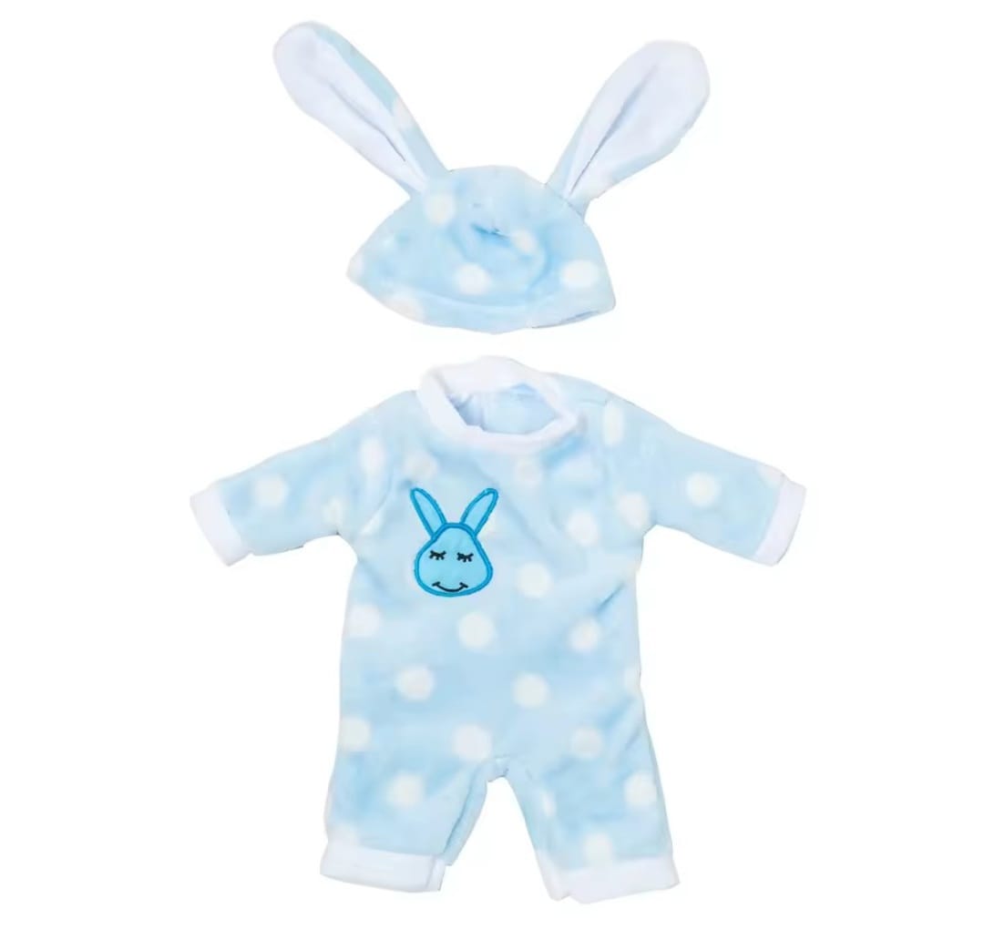 Mameluco Blue Bunny Dots para bebé Reborn de 14 pulgadas – LadybugMX