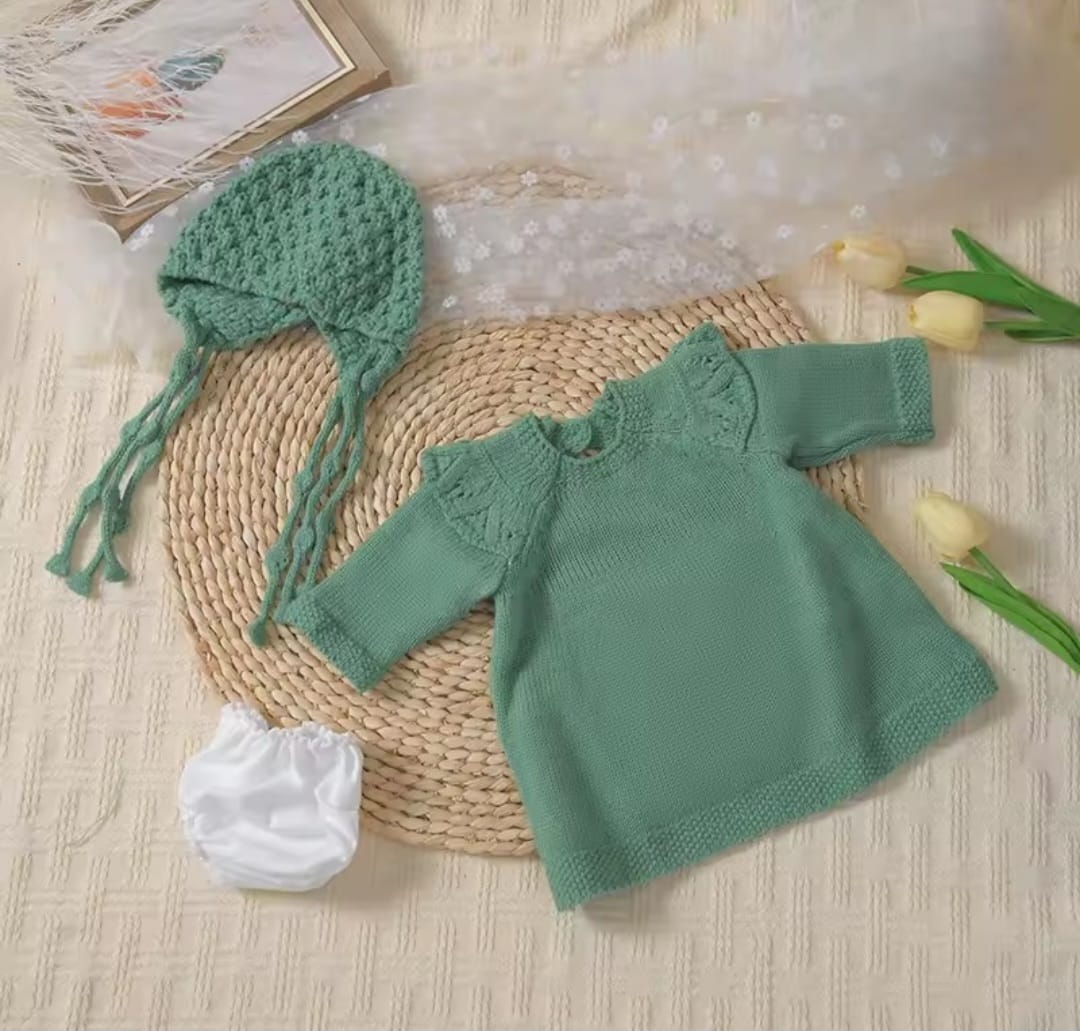 Set de Ropa Dark Green Crochet para reborn para 18 y 20 pulgadas ...