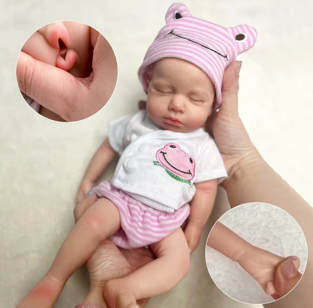 MUÑECA REBORN SILICÓN 13 pulgadas: Baby Pía Boquita Abierta – LadybugMX