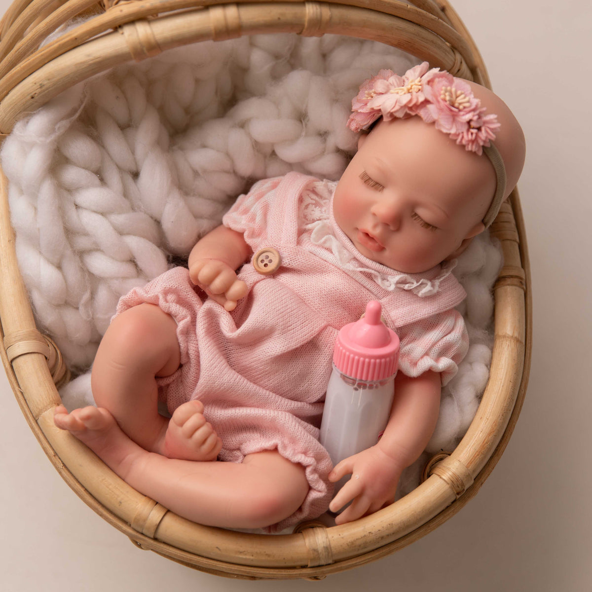 MUÑECA REBORN SILICÓN 14 pulgadas: Baby Amalia Boquita Abierta – LadybugMX