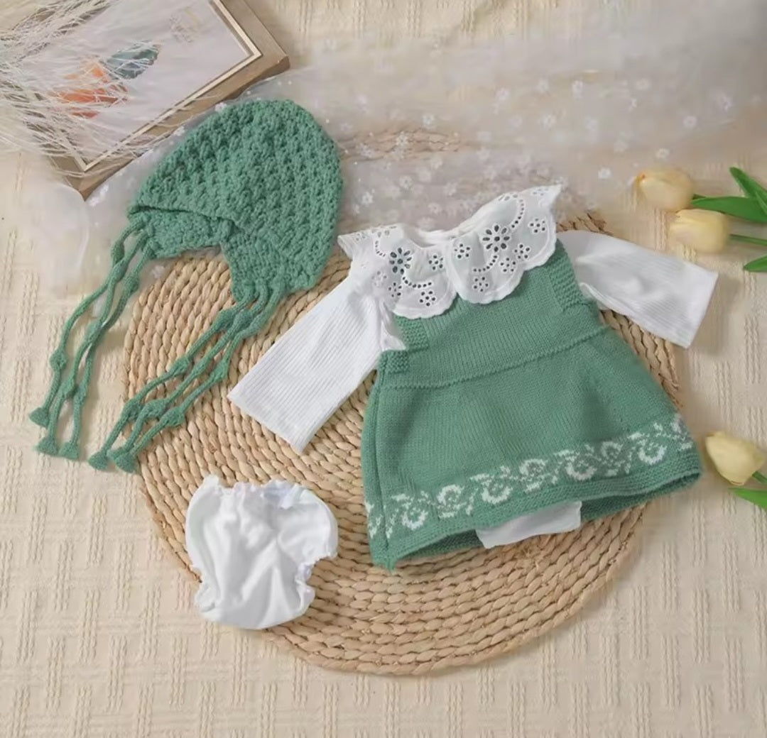 Set de Ropa Green Crochet para reborn para 18 y 20 pulgadas – LadybugMX