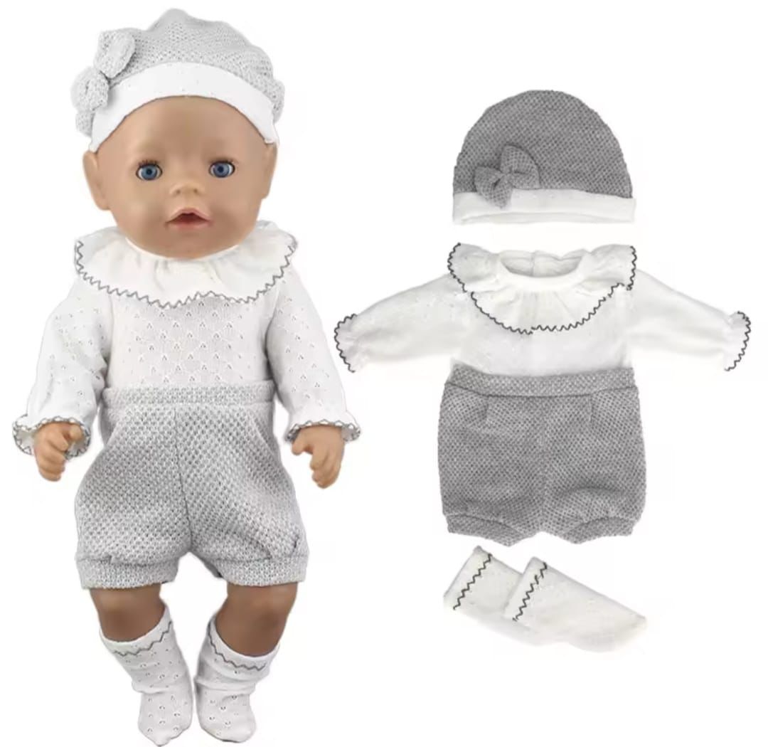 Romper Gris para bebé Reborn de 13 a 17 pulgadas (no incluye muñeca ...